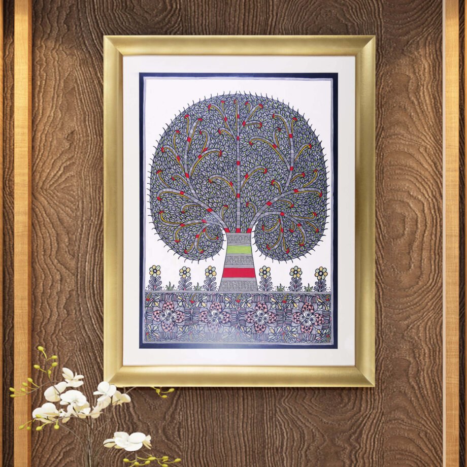 Madhubani Painting Presenting Tree of Life. - Art Gali