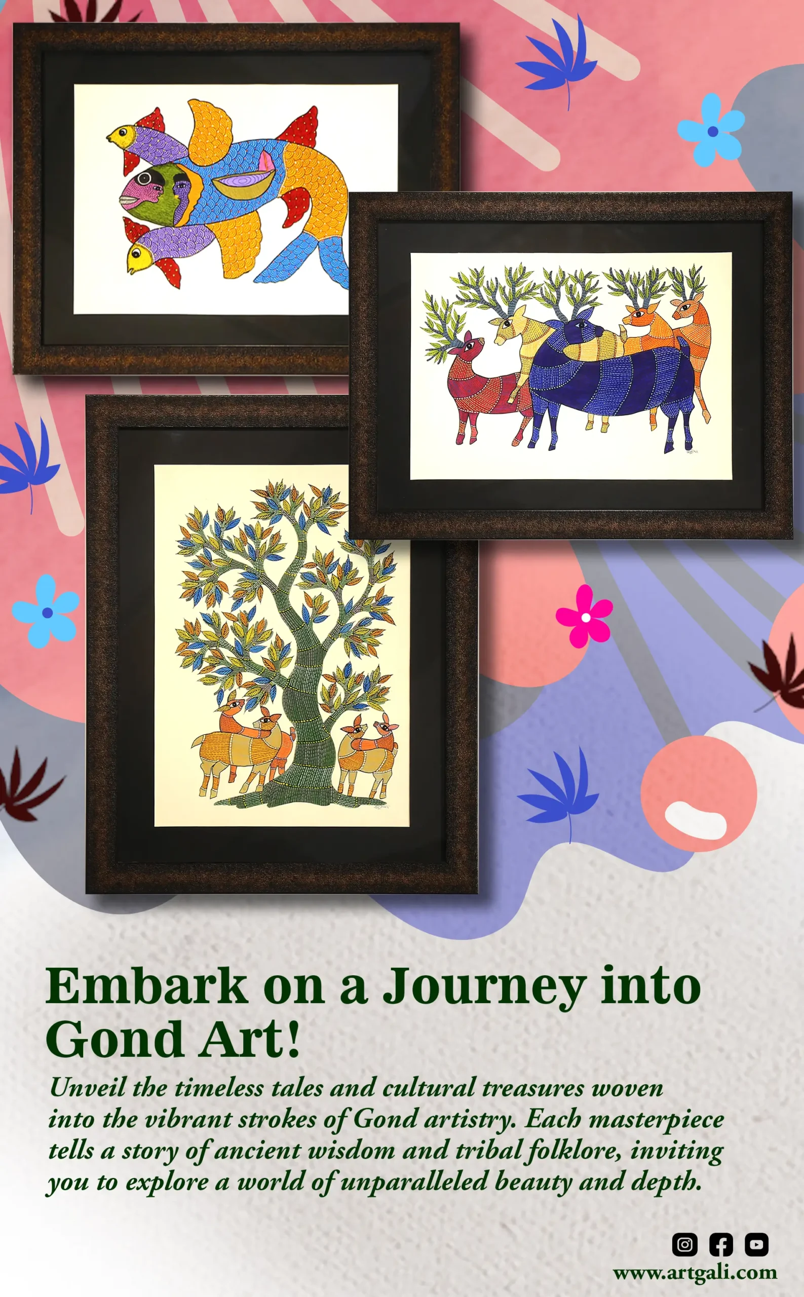 Original Madhubani handmade Painting, Modern Wall Art - Art Gali